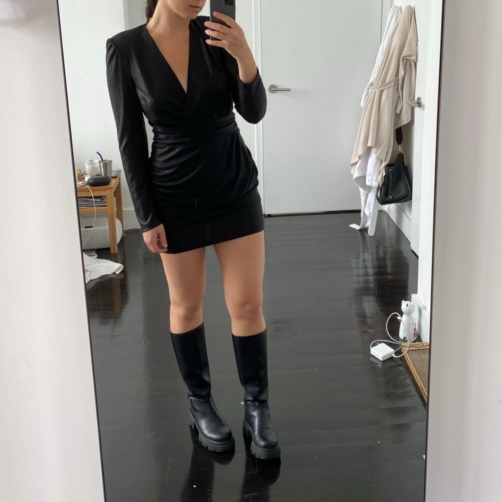 Bel Air Paris Shiny Black Dress - Gem